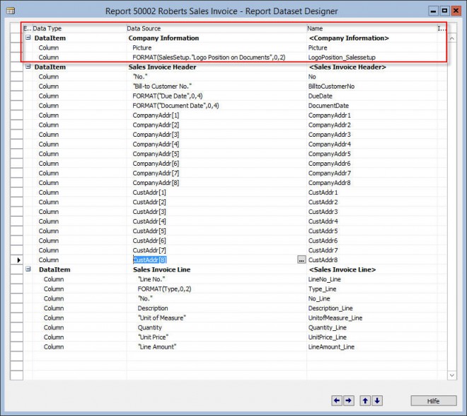 RDLC NAV Belegdesign Grundlagen & unterschiedliche Kopfgrößen | Robert's Dynamics NAV/BC ...